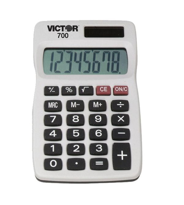 Victor 700 Basic Four Function Solar Calculator – Set of 20 ... Victor 700 Basic Four Function Solar Calculator – Set of 20 ...